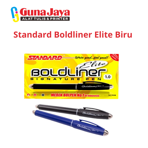 Jual Standard Boldliner Elite Biru - Spidol Tinta Biru Bold untuk ...
