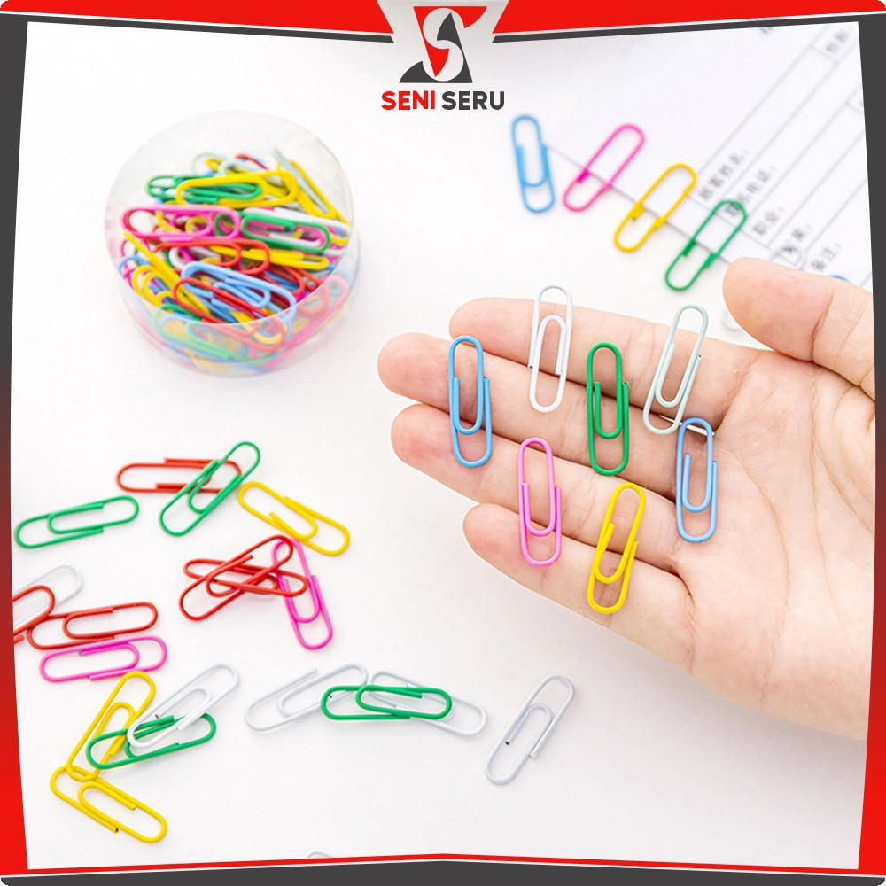 Jual Paper Clip Kertas Warna Macaron Isi 80pcs Clip Pack Jepitan Kertas ...