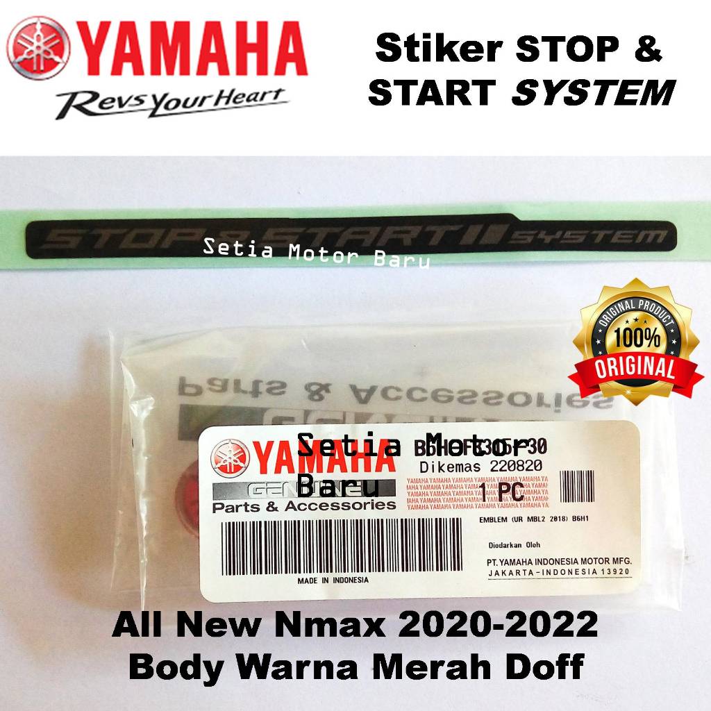 Jual Emblem Stiker Logo Stop & Start System Body Warna Hitam Doff All ...