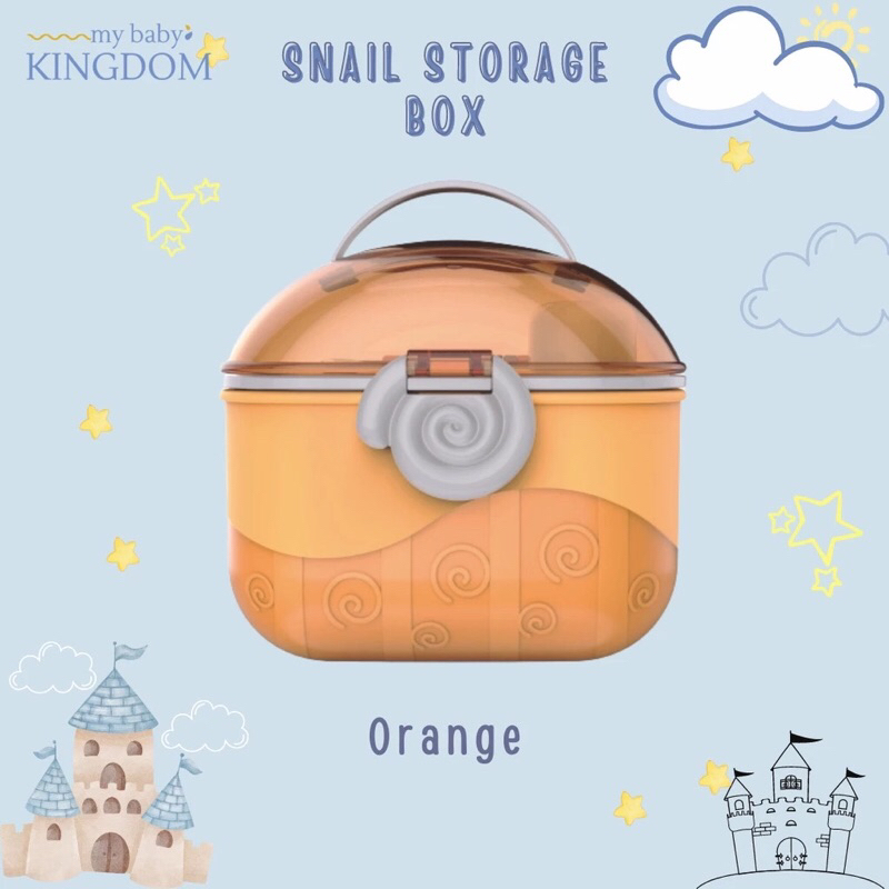Jual My Baby Kingdom Tempat Kotak Wadah Susu Bubuk - Snail Orange ...