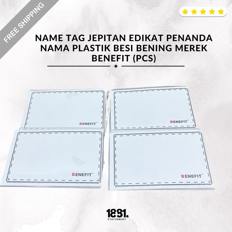 Jual NAME TAG JEPITAN EDIKAT PENANDA NAMA PLASTIK BESI BENING MEREK ...