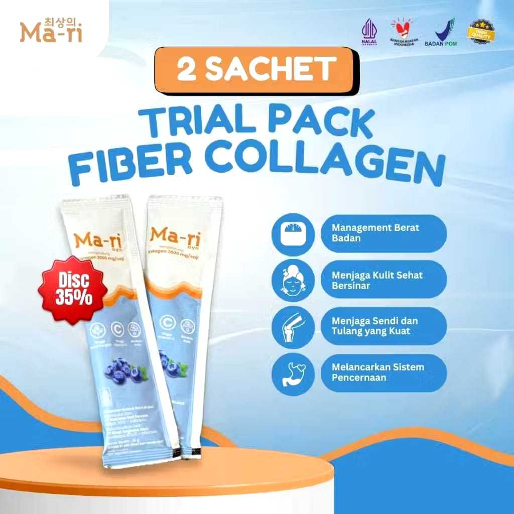 Jual MaRi - Trial Pack Minuman Fiber Collagen (2 Sachet) Fiber Drink ...