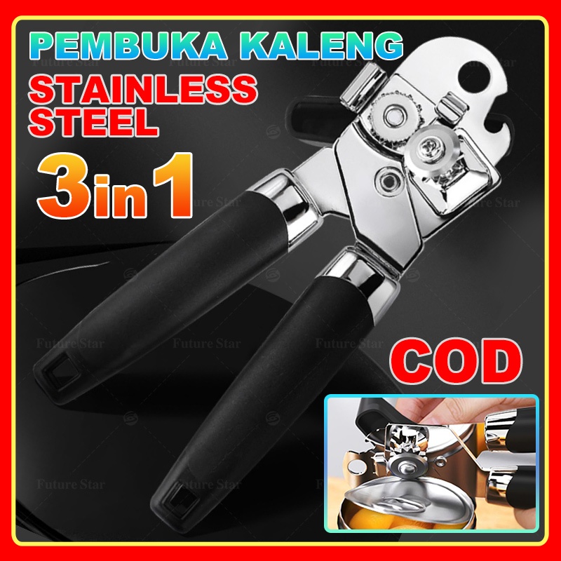 Jual Alat Pembuka Kaleng 3 In 1 / Can Opener Manual / Botol Bukaan ...