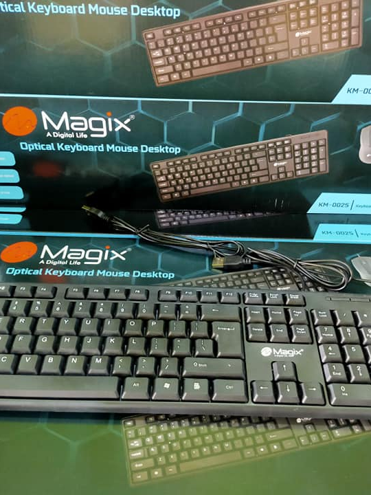 Jual USB KEYBOARD Bonus USB MOUSE MAGIX KM-0025 | Shopee Indonesia