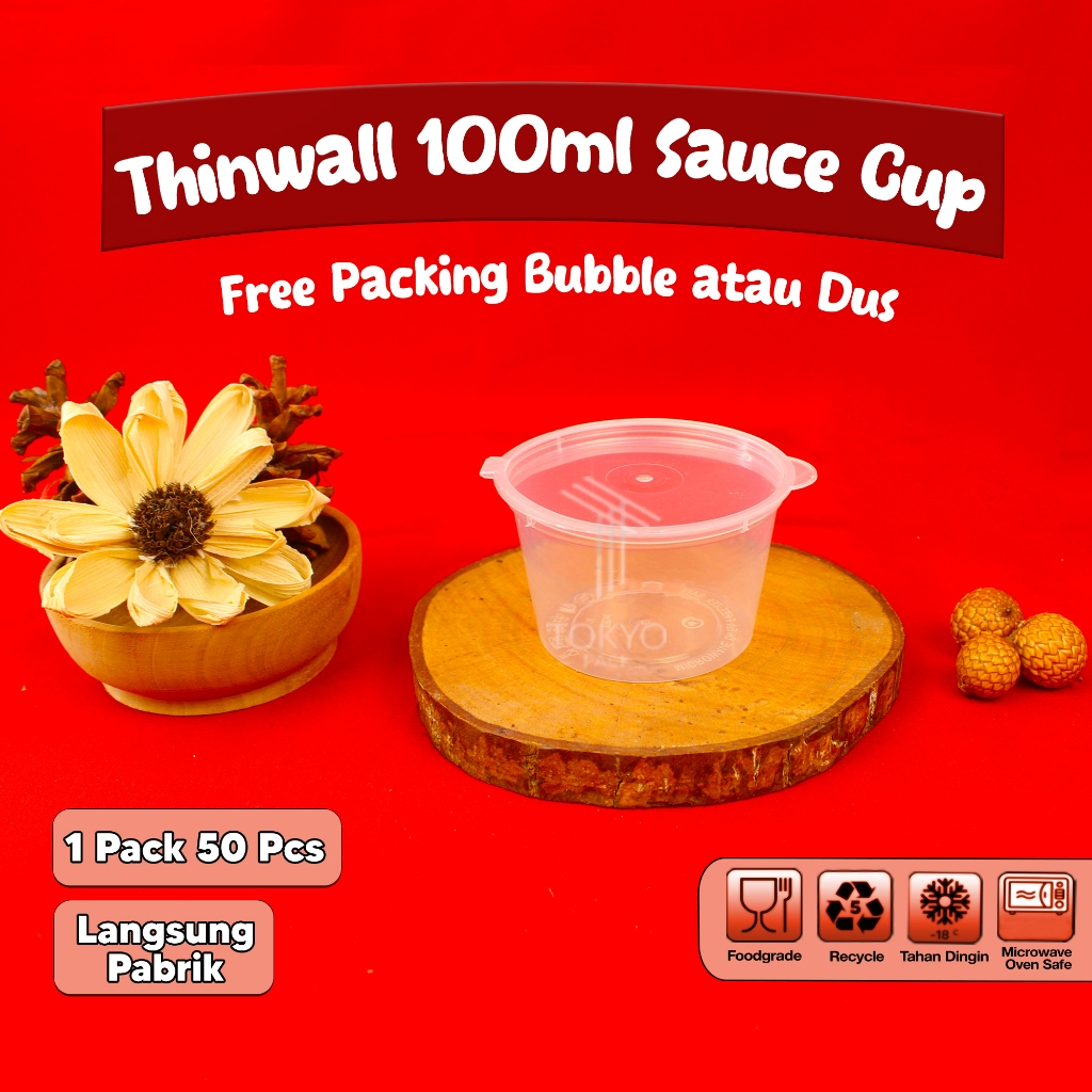 Jual Thinwall CUP 100ml - 100 ml mini - Sauce Cup set Murah | Shopee ...