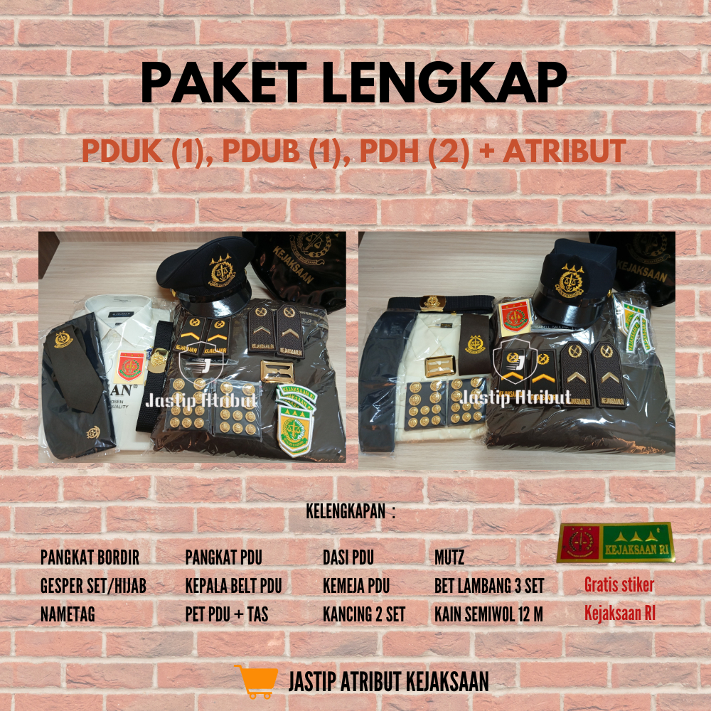 Jual PAKET LENGKAP CPNS GOL 2A, 2C, 3A, 3B ATRIBUT KEJAKSAAN RI (PDH ...