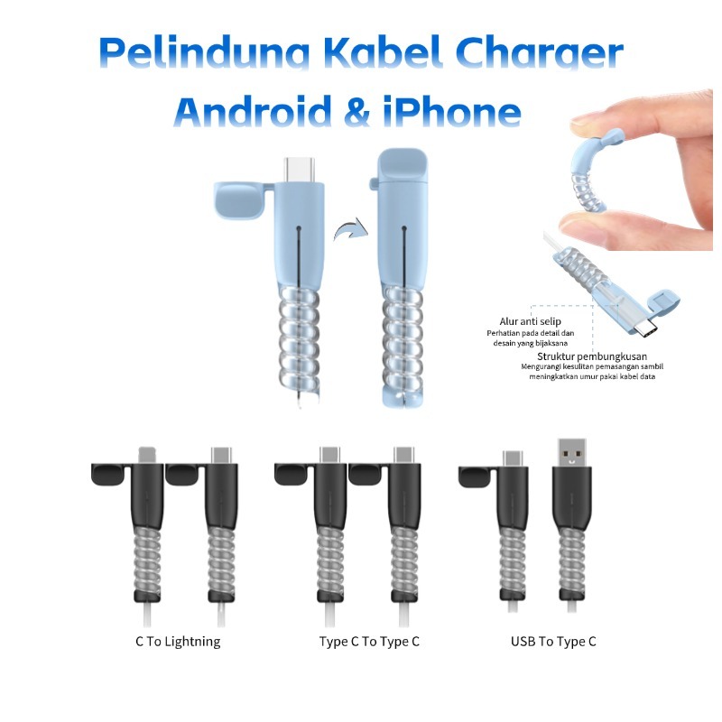 Jual NEW Silikon Pelindung Ujung Kabel Cable Charger Pelindung Karet Anti Tekuk USB Type C 18 ...