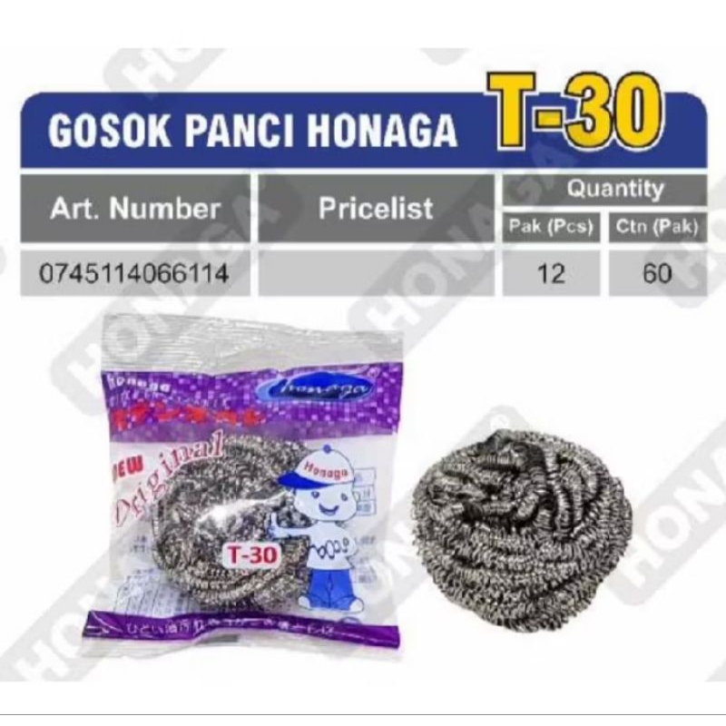 Jual KAWAT CUCI PIRING/KAWAT GOSOK PANCI MERK HONAGA | Shopee Indonesia