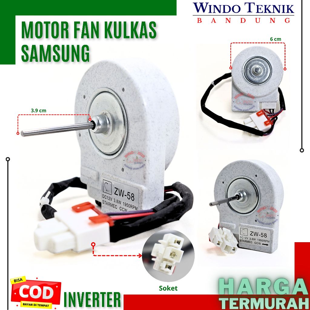 Jual Motor Fan Kulkas Samsung Inverter - Fan Motor Evavorator Kulkas ...