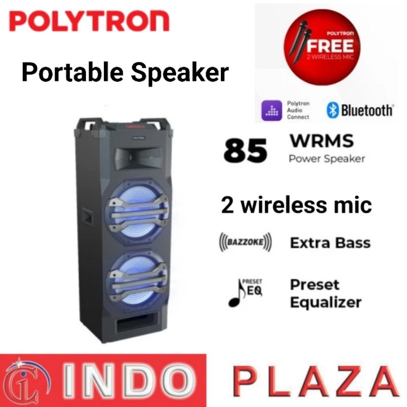 Jual SPEAKER POLYTRON PORTABLE PTS-12KF25 / PTS-12KS25 BLUETOOTH + FREE ...