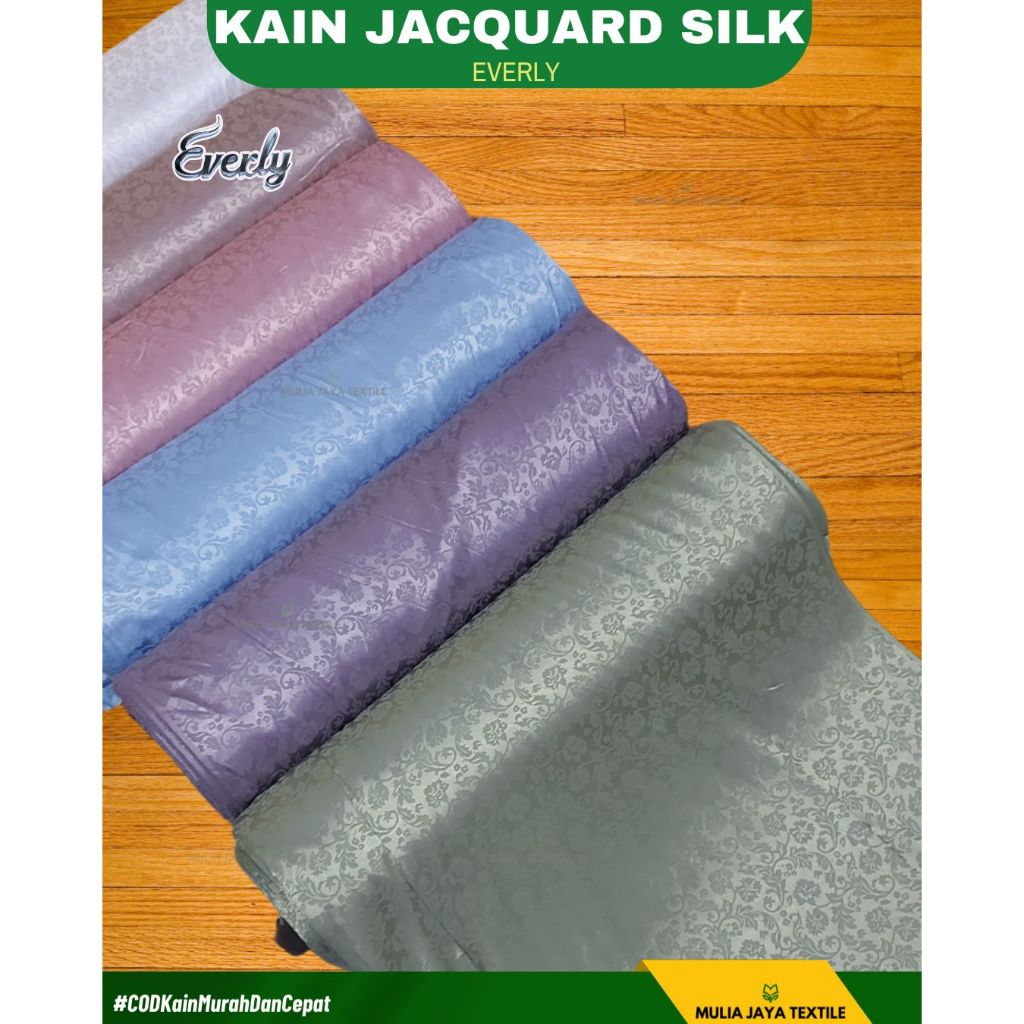 Jual Kain Jacquard Emboss Silk Premium Motif Bunga EVR | Shopee Indonesia