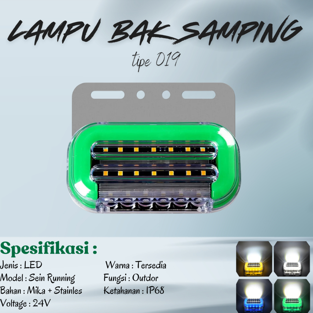 Jual Lampu Bak Samping Type 019 LED Sein Running 24V | Shopee Indonesia