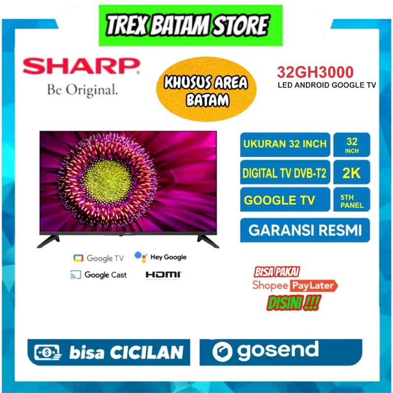 Jual SHARP 32CH3000I ANDROID GOOGLE TV NEW 32 INCH GARANSI RESMI [ BATAM ] | Shopee Indonesia