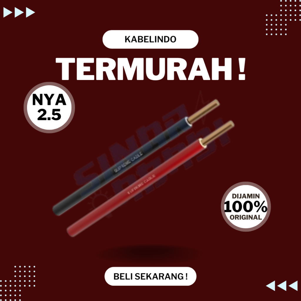 Jual Kabel NYA Kabelindo 1 x 2.5 Meteran (Engkel / Batang) | Shopee ...