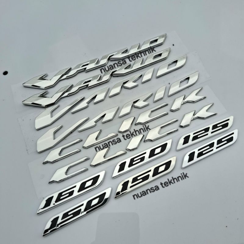 Jual 2 pcs Emblem Vario Vario Click Timbul ABS full chrome | Shopee ...