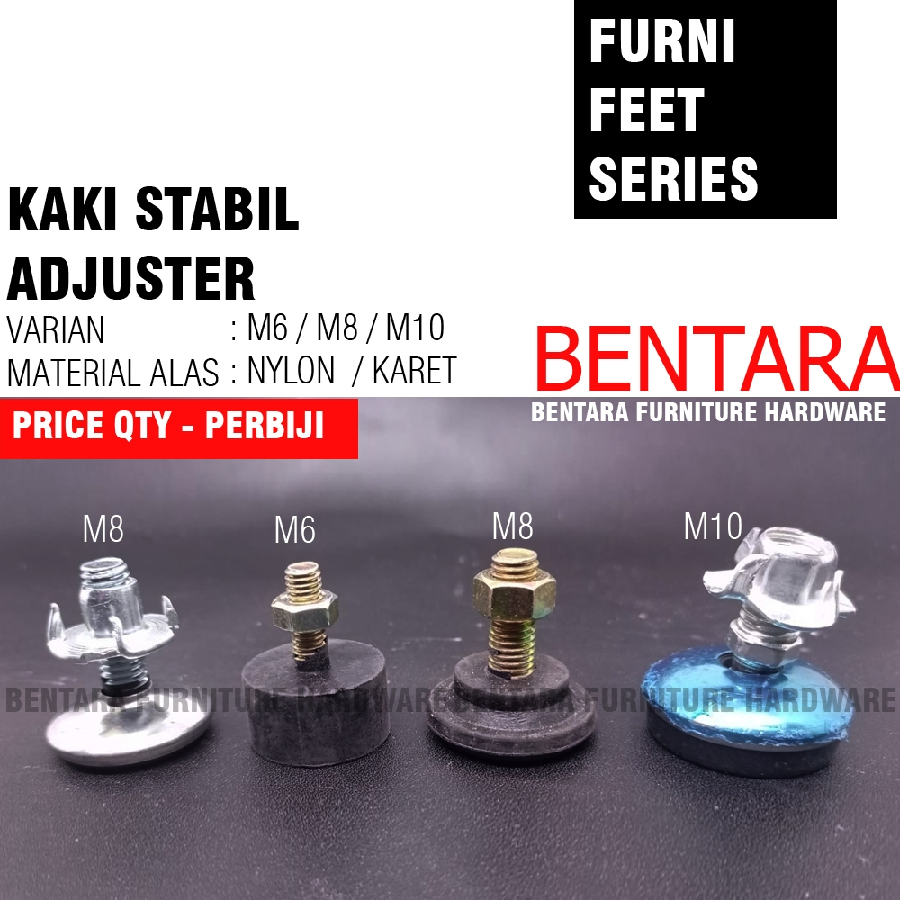 Jual 4 x ADJUSTER FOOT BAUT M10 D-33 MM X 40MM Include T-NUT MUR CAKRAM ...