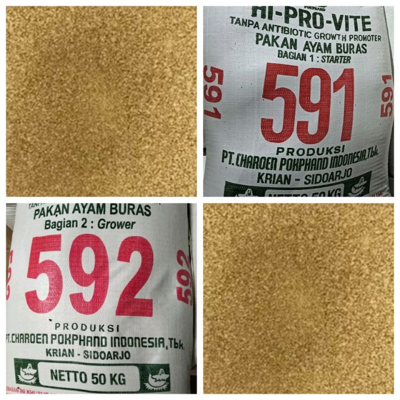 Jual Pur 591 592 Pakan Ayam Bangkok Hi Pro Vite 1kiloan | Shopee Indonesia