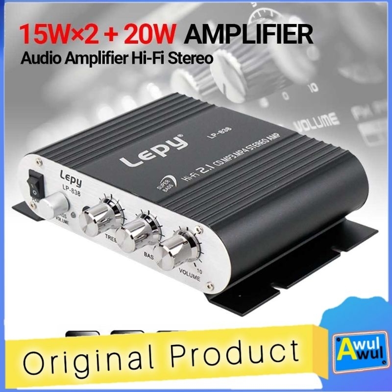 Jual Lepy LP-838 HiFi Mini Stereo Amplifier Mobil Treble Bass Booster ...
