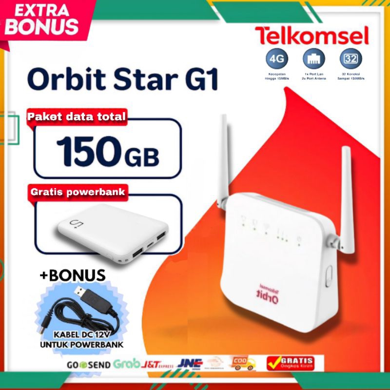 Jual Orbit Star G1 Modem 4G extra bonus powerbank+kabel DC 12V garansi ...