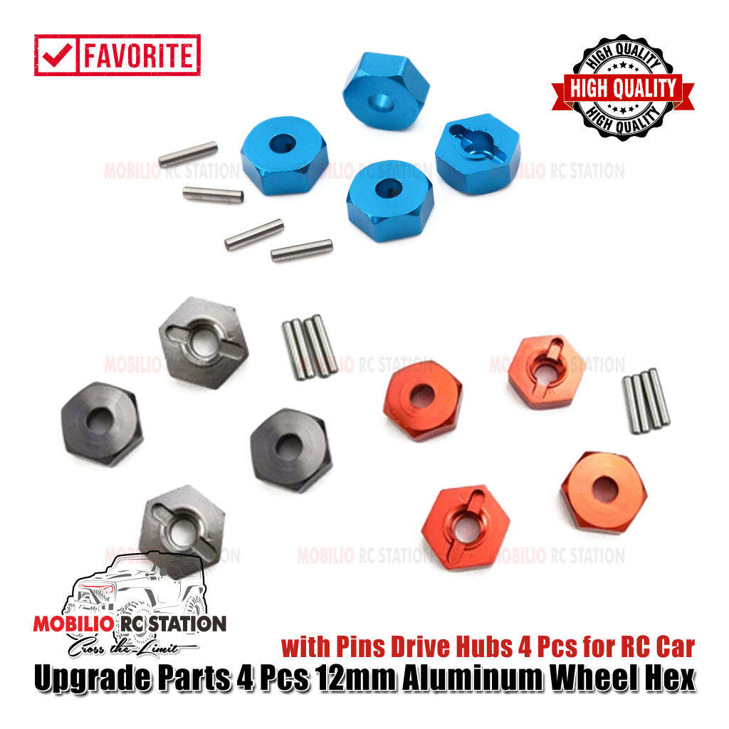 Jual Upgrade Part Adapter Wheel Hex 12 mm Aluminum with Pin for MN86 ...