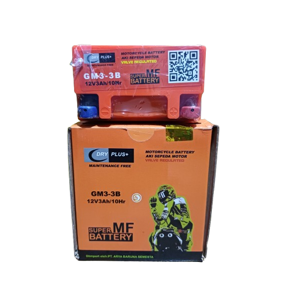 Jual AKI KERING MOTOR RX KING/NINJA R DRY PLUS+ GM3-B 3AH | Shopee Indonesia