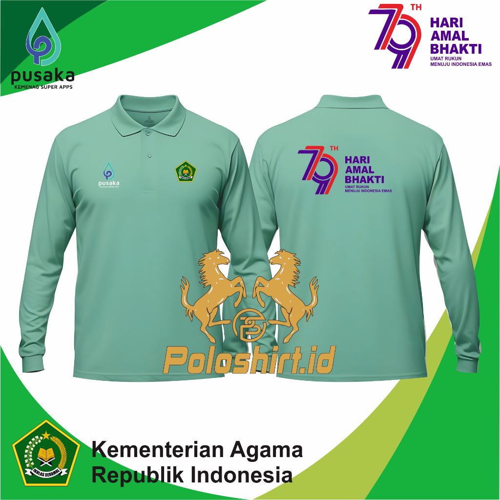 Jual POLOSHIRT HARI AMAL BHAKTI KE 79 UMAT RUKUN MENUJU INDONESIA EMAS ...