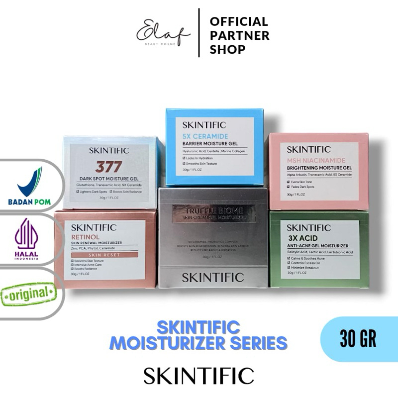 Jual SKINTIFIC MOISTURIZER SERIES 30 gr ALL VARIANT ORIGINAL 5X ...