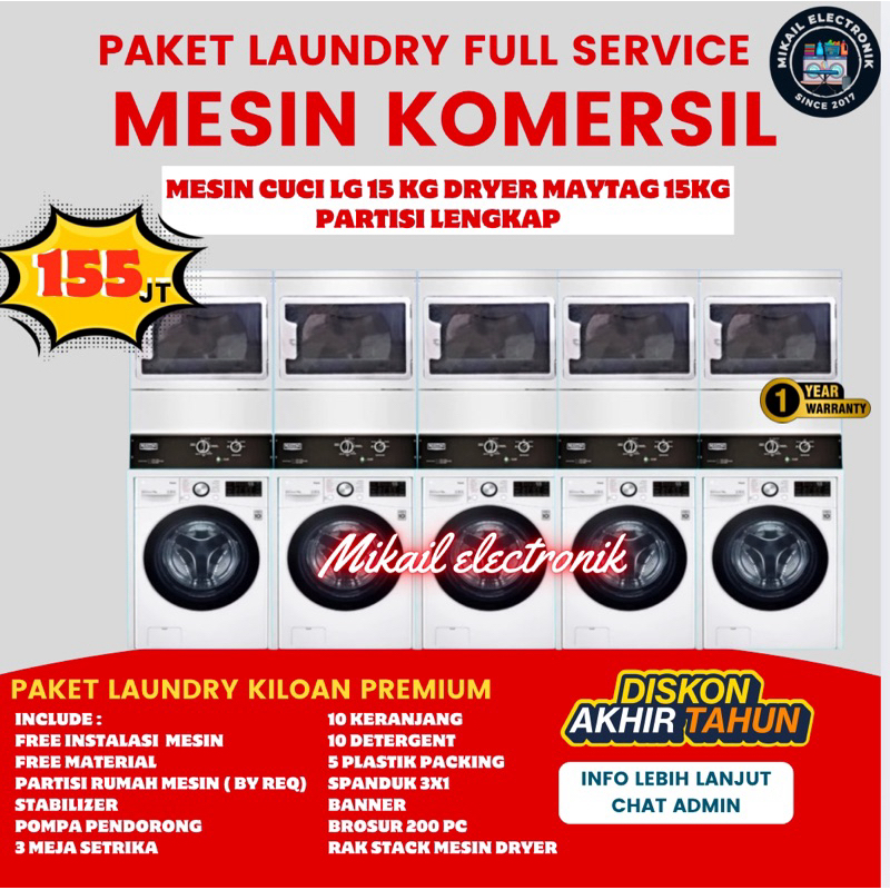 Jual PAKET LAUNDRY KILOAN PARTISI MESIN 5 SET LENGKAP | Shopee Indonesia