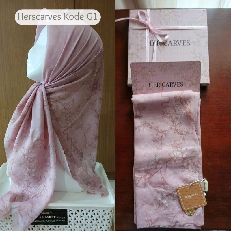 Jual HIJAB HERSCARVES MOTIF + BOX | Hijab Herscarves Motif | Hijab Voal ...