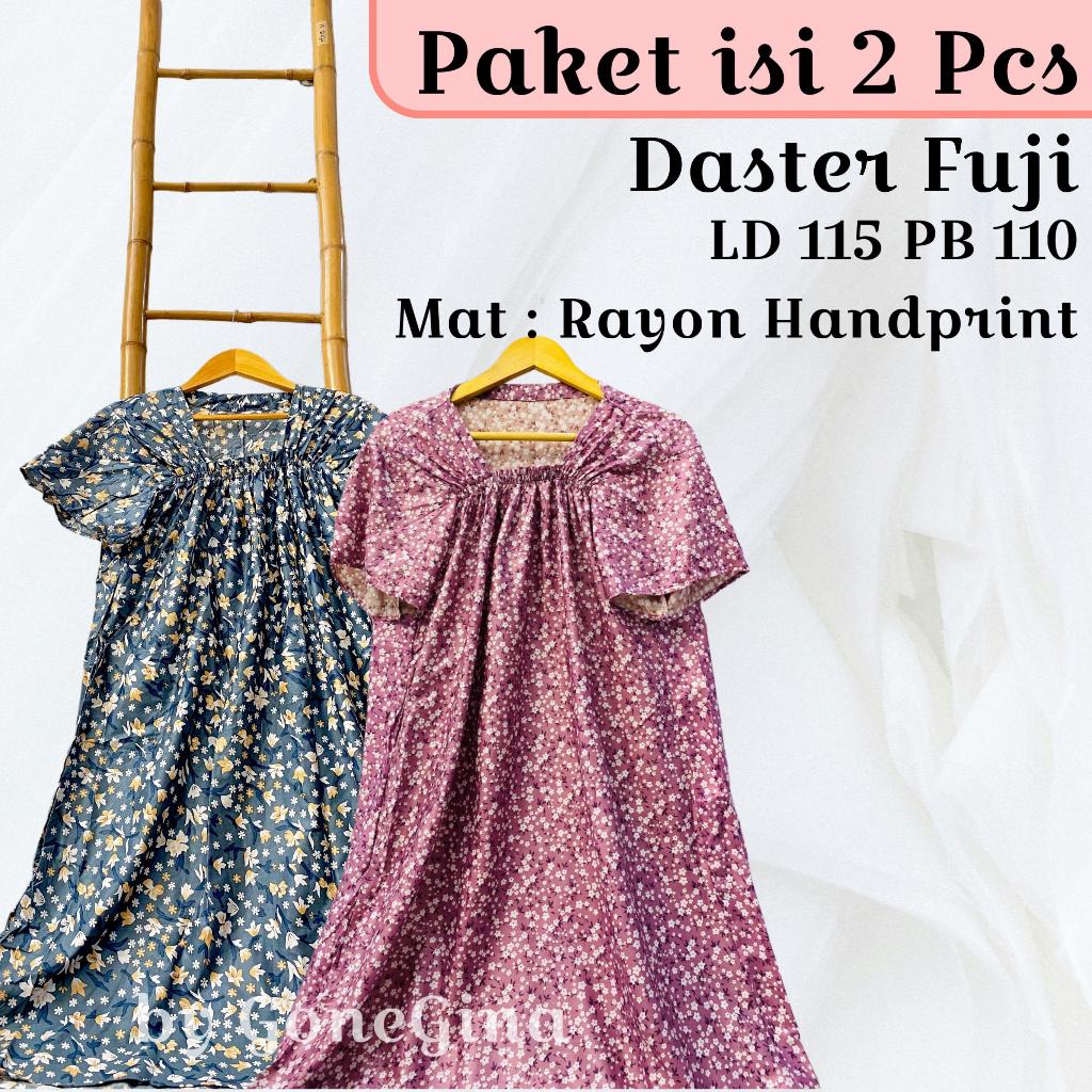 Jual Bundling 2 pcs Daster Kerut Dada Fuji Rayon Santung Tebal Bumil By ...