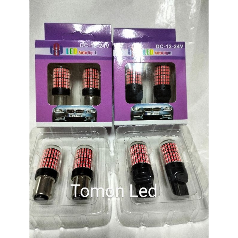 Jual Lampu rem seper Bright 144 titik Led soket kaki 2 super terang ...