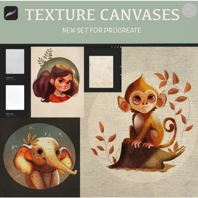 Jual Procreate Brush - Texture Canvases New Set | Shopee Indonesia