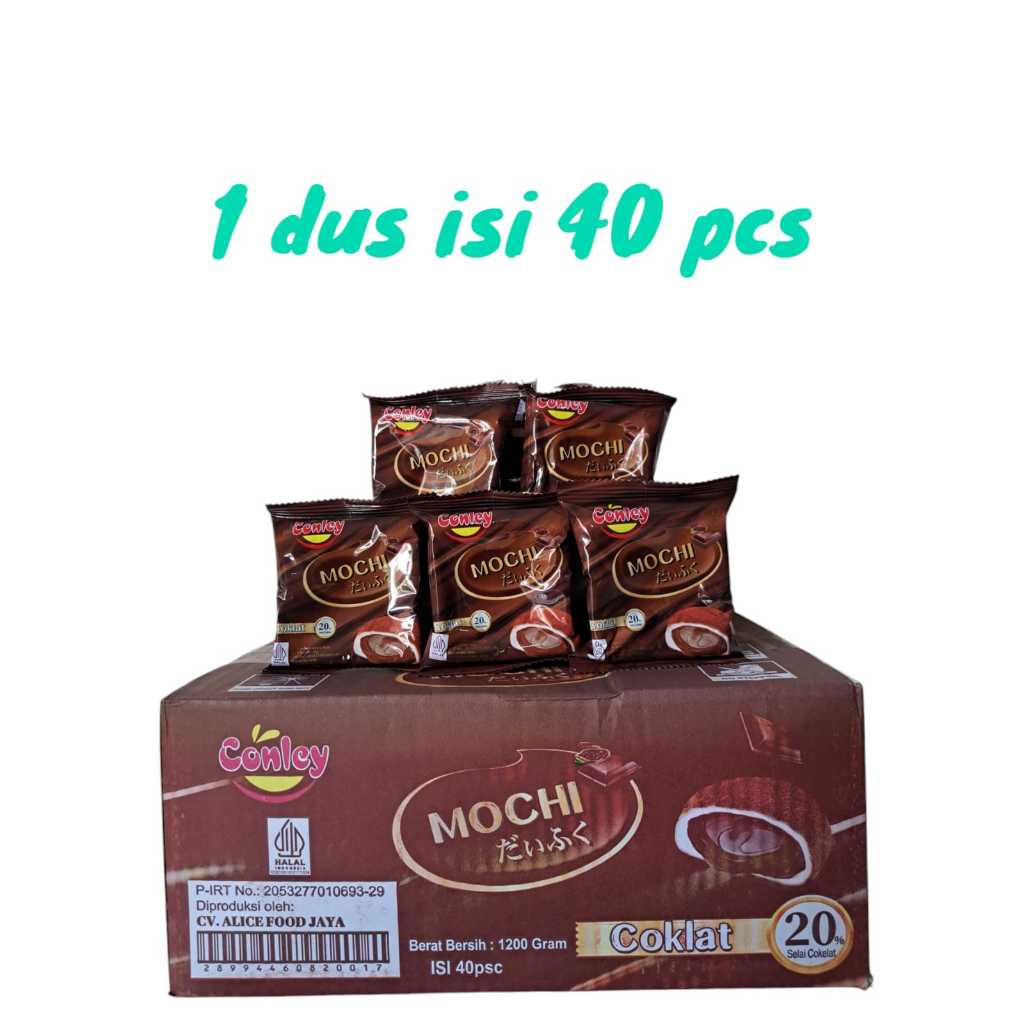 Jual mochi conley super coklat 1 dus isi 40 pcs | Shopee Indonesia
