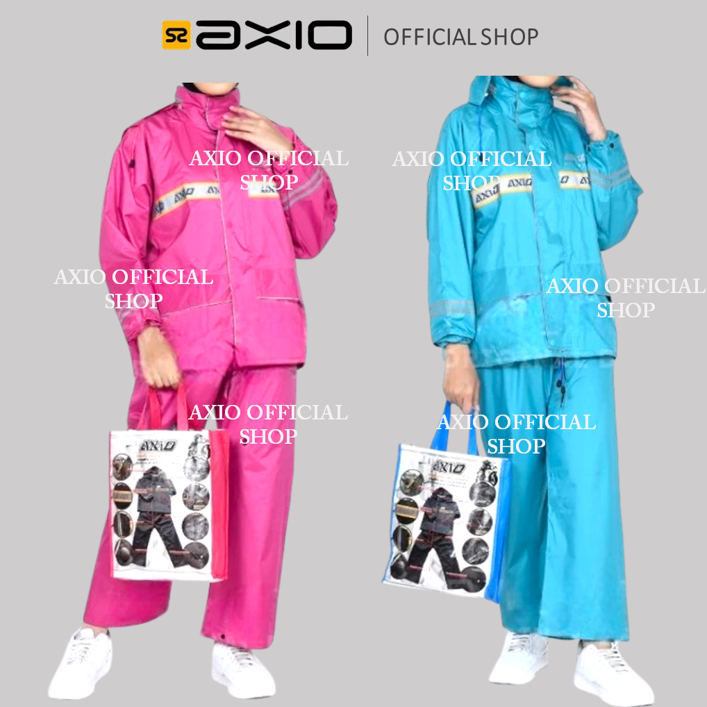 Jual Jas Mantel Hujan Axio Pria Wanita Original Warna Pink Tosca ...
