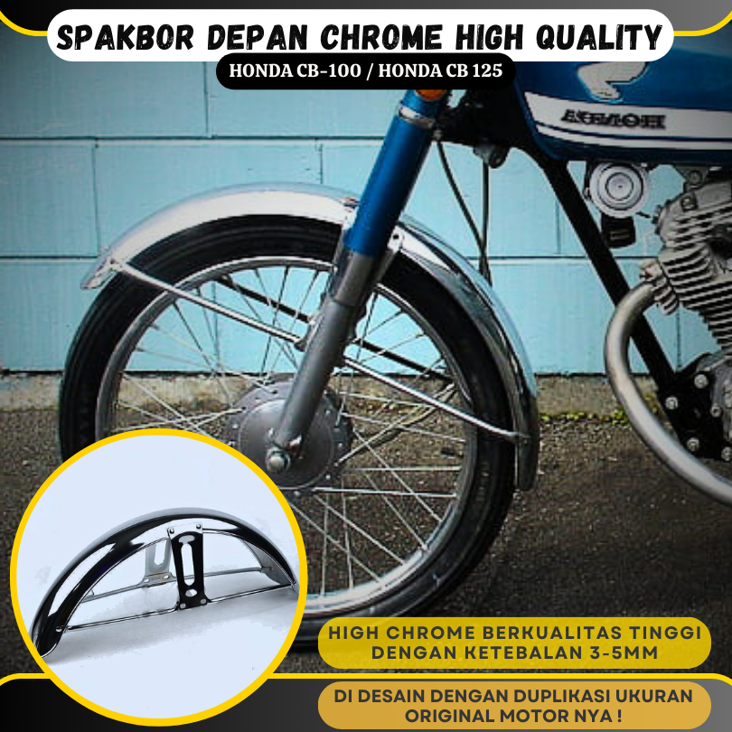 Jual Spakbor Slebor Depan CHROME PLUS STEERING Motor Honda CB 100 125 ...