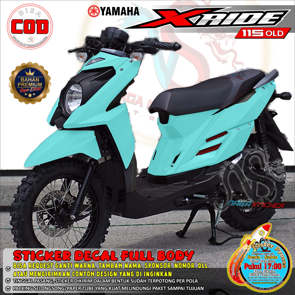 Jual Bisa COD Decal Sticker Full Body Yamaha X Ride 115 Old Motif Polos ...