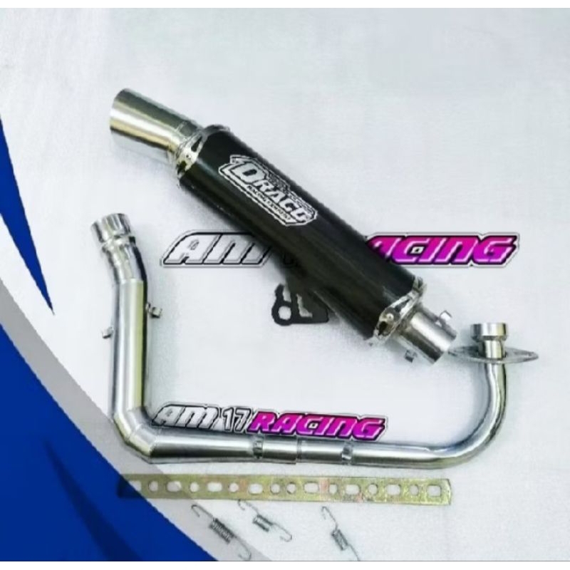 Jual knalpot samlong cobra Original DRACO adem bass fullsystem PNP MOTOR BEAT MIO VARIO FAZIO ...