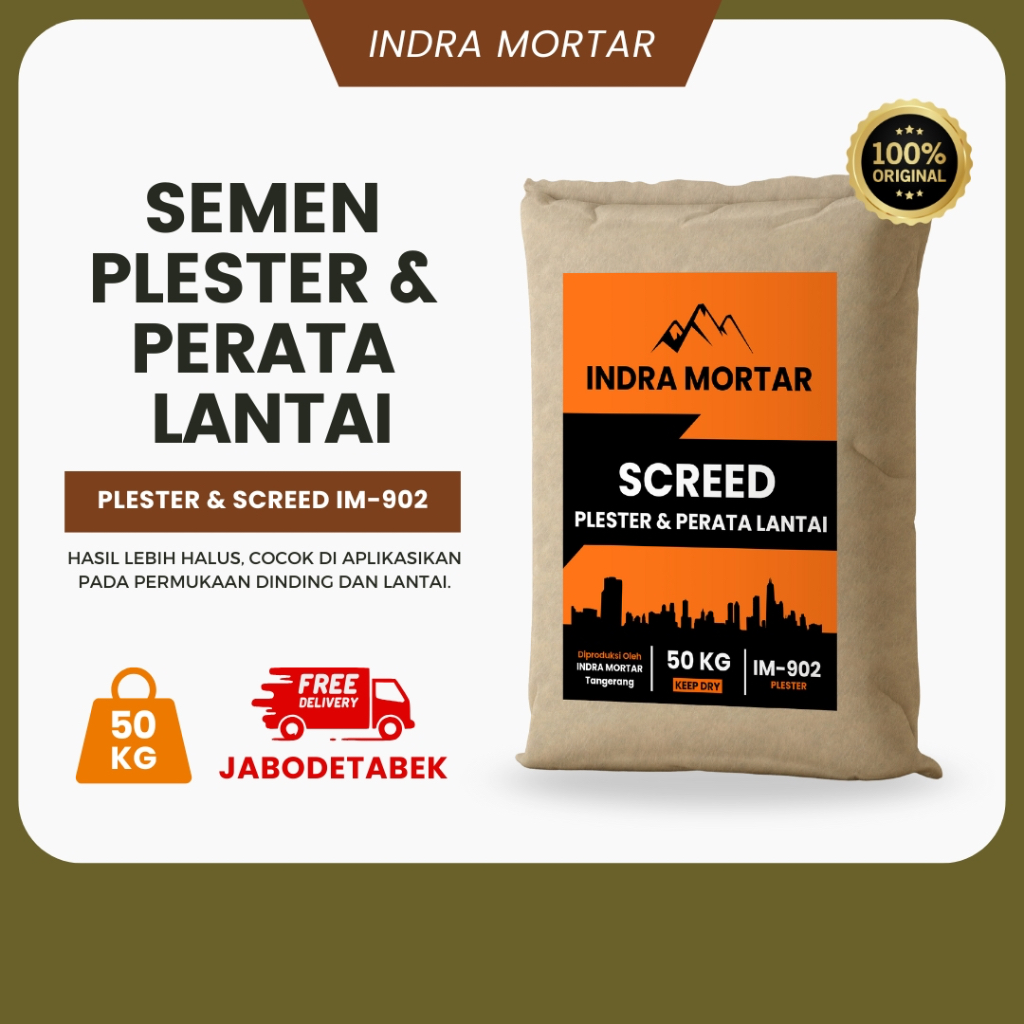 Jual Semen Instan Mortar | Plester Dinding & Perata Lantai, Screed ...