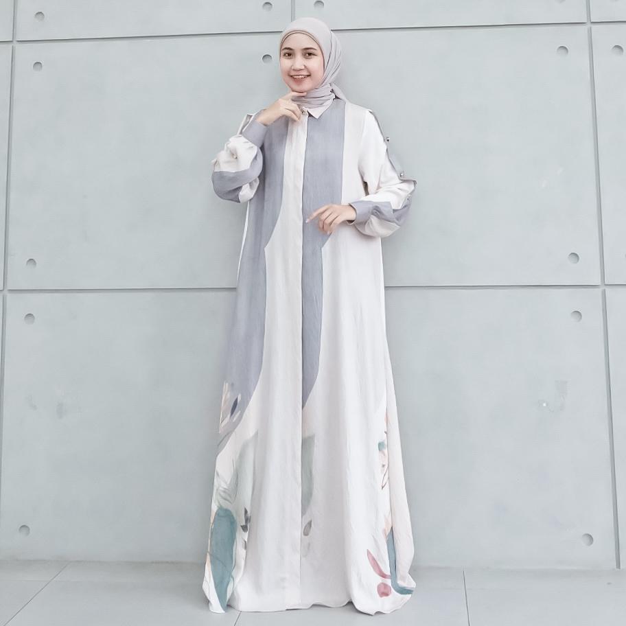 Jual Aisyalina Id Pevita Dress Series 12 Tanpa Hijab Bahan Linen Crespo ...