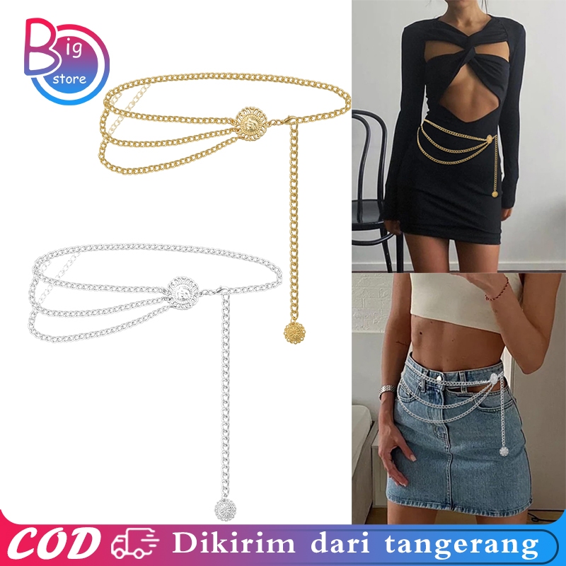 Jual Belt Pinggang Wanita Rantai Logam Chain America Sabuk Rantai Wanita Ikat Pinggang Wanita ...
