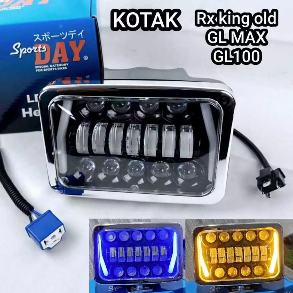 Jual LAMPU DEPAN LED KOTAK OVAL 10 MATA GL 100 RX KING WIN 100 GL max ...