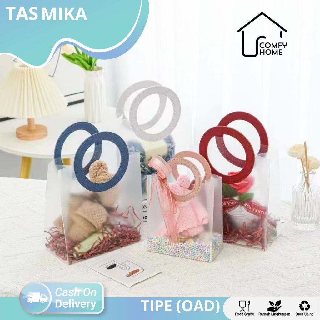 Jual Tas Mika PVC Doff / Goodiebag Mika Transparan / Tas Mika Hampers / Tas Mika Souvenir I ...