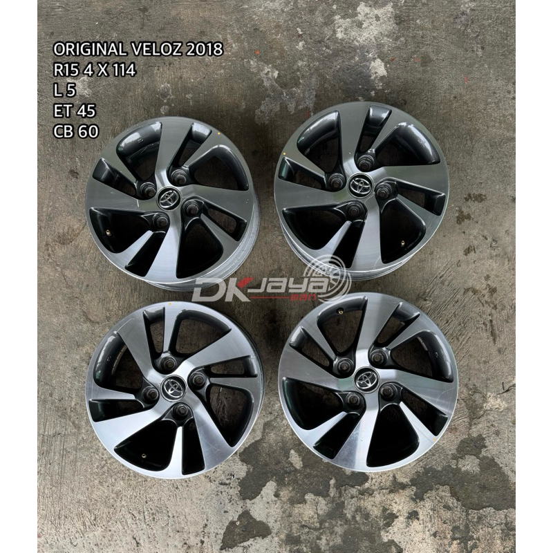 Jual VELG ORIGINAL VELOZ 1.5 2018 R15 4 X 114 (HARGA UNTUK 4PCS VELG ...