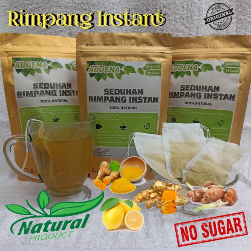 Jual Teh Rimpang ABOENA Minuman Seduhan Instan Rempah Herbal Jsr Detox ...