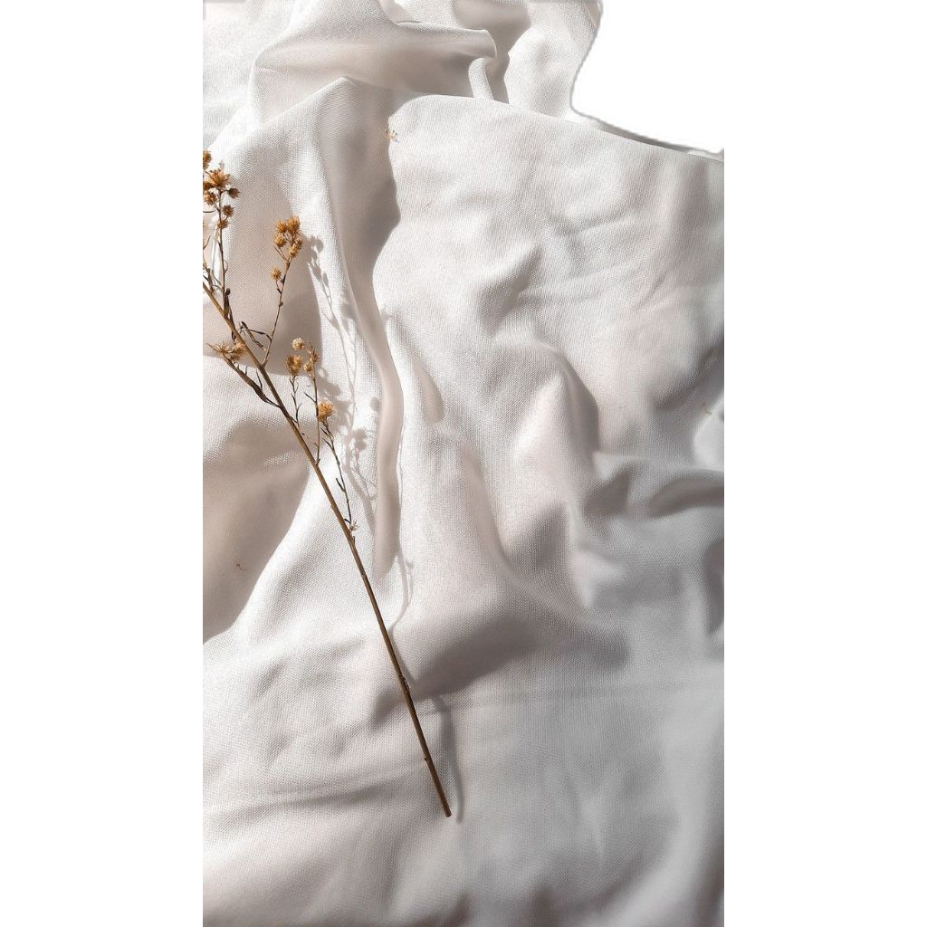 Jual Kain Kaos PE Double 40S Double Knit Putih Bahan Tebal, Halus, dan Tahan Lama Cocok Untuk ...