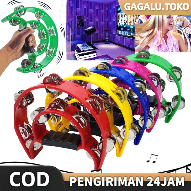 Jual GAGALU Alat Musik Tamborin Kecrekan Tamborine Gereja Tambourine ...
