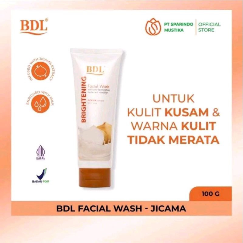 Jual BDL Facial Wash Brightening Jicama Extract With Milk | Shopee ...