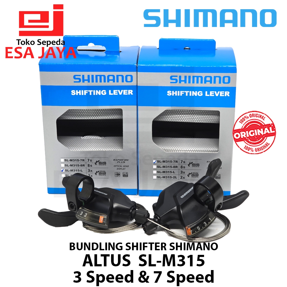 Jual Shifter Shimano Altus M315 3x7 Speed 3sp 7sp 7 speed Set Sepasang | Shopee Indonesia