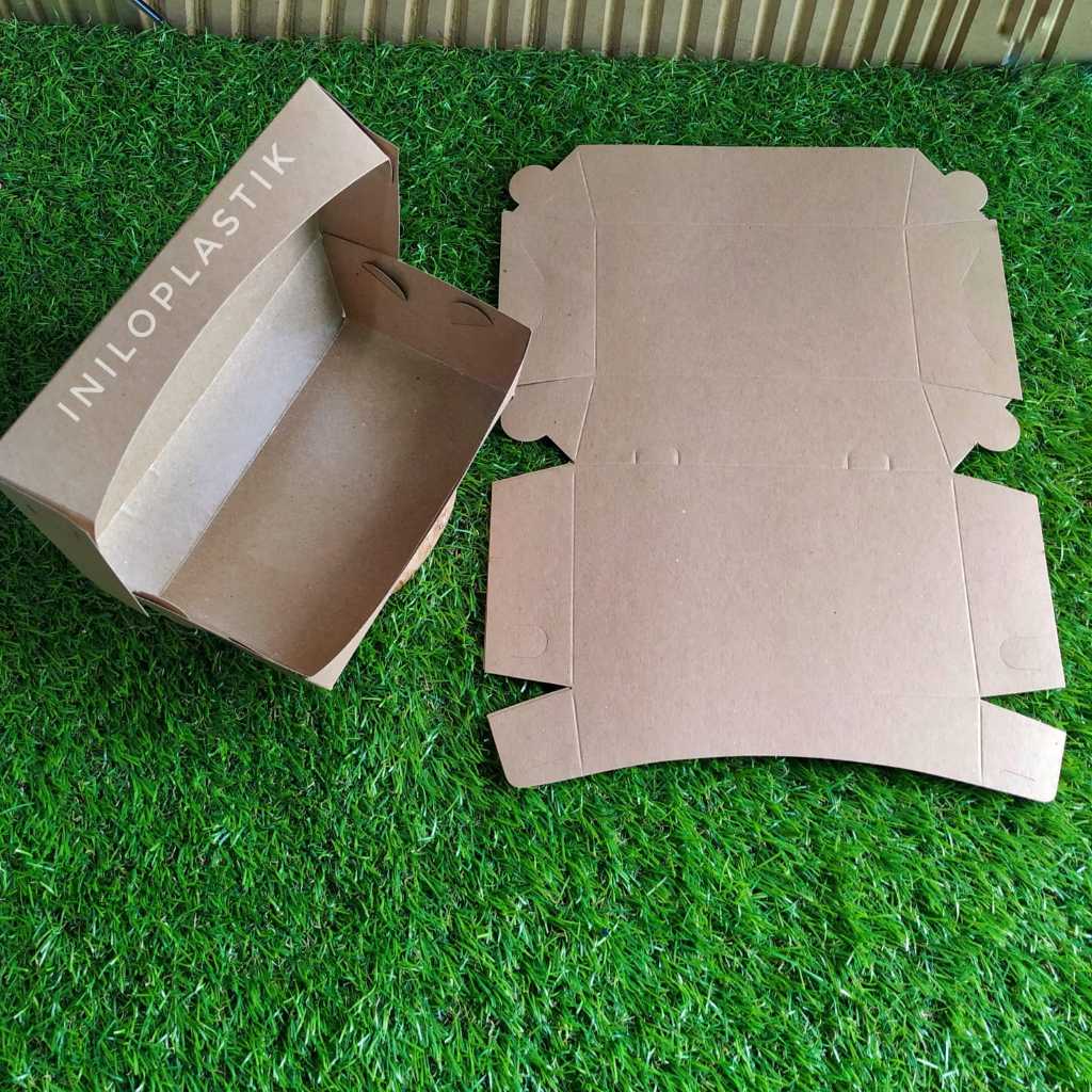 Jual Paper Lunch Box Size M / Box Kertas Ekonomis Cokelat Sedang Box ...