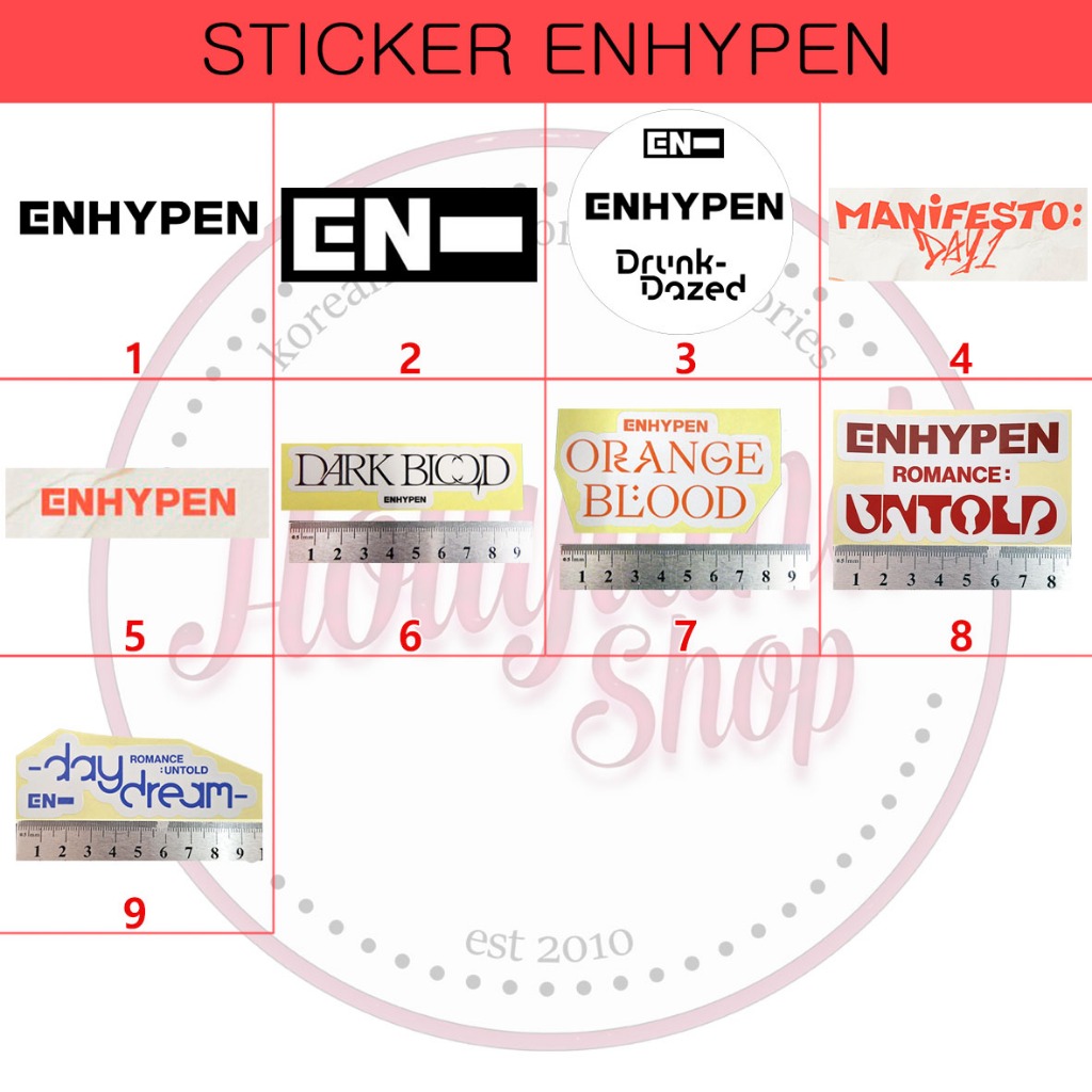 Jual Sticker ENHYPEN EN- Logo part 1 (5pcs Sticker) Unofficial | Shopee ...